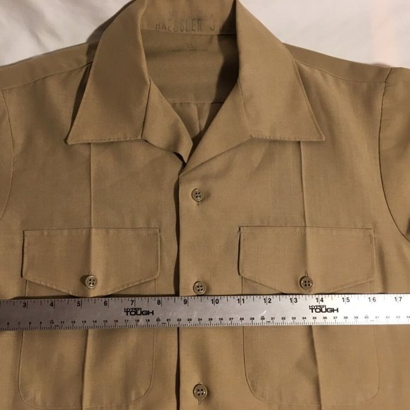Shirts | Marine Corps Usmc Khaki Short Sleeve Dress Charlie Button ...